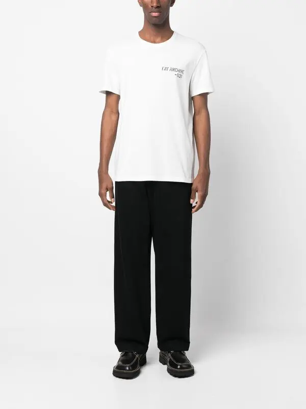 FAY Logo-print T-shirt - White