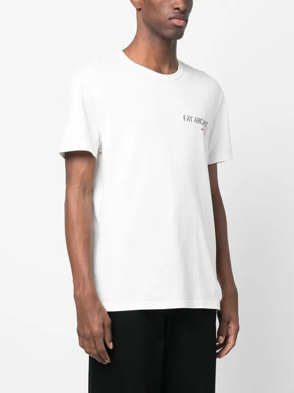 FAY Logo-print T-shirt - White