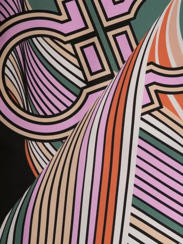 FERRAGAMO Geometric-pattern Silk Scarf