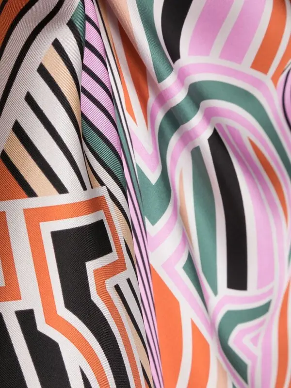 FERRAGAMO Geometric-pattern Silk Scarf