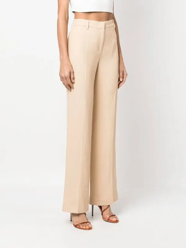 Alberta Ferretti High-waisted Straight-leg Trousers