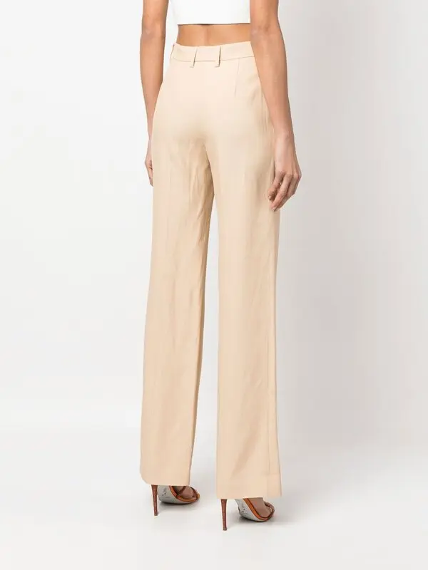 Alberta Ferretti High-waisted Straight-leg Trousers