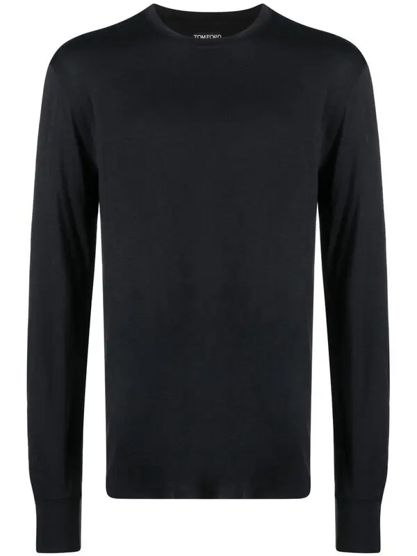 TOM FORD Round-neck Long-sleeve T-shirt - Black