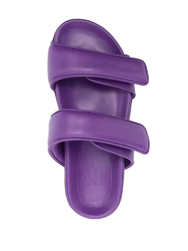 GIABORGHINI X Pernille Teisbaek Double-strap Slides - Purple