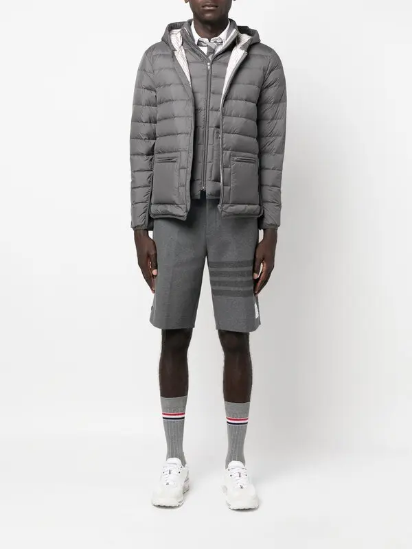 Thom Browne Zip-front Padded Jacket - Grey