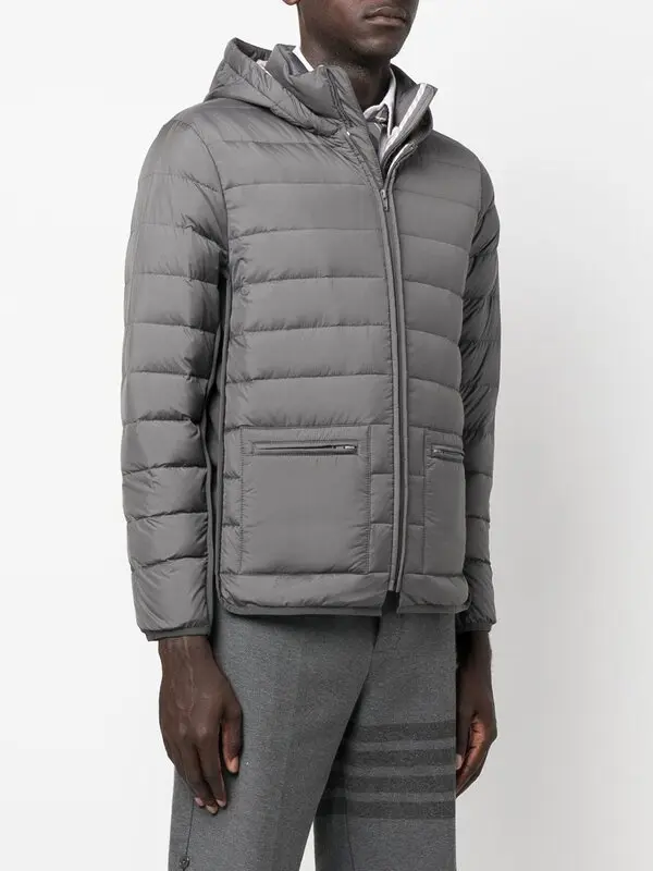 Thom Browne Zip-front Padded Jacket - Grey