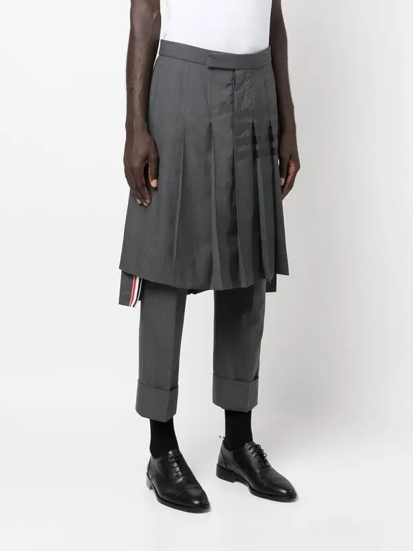 Thom Browne Stepped Box-pleat Skirt