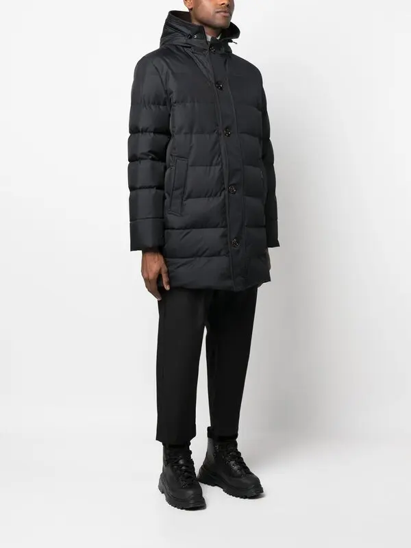 MOORER Drawstring Hood Padded Coat