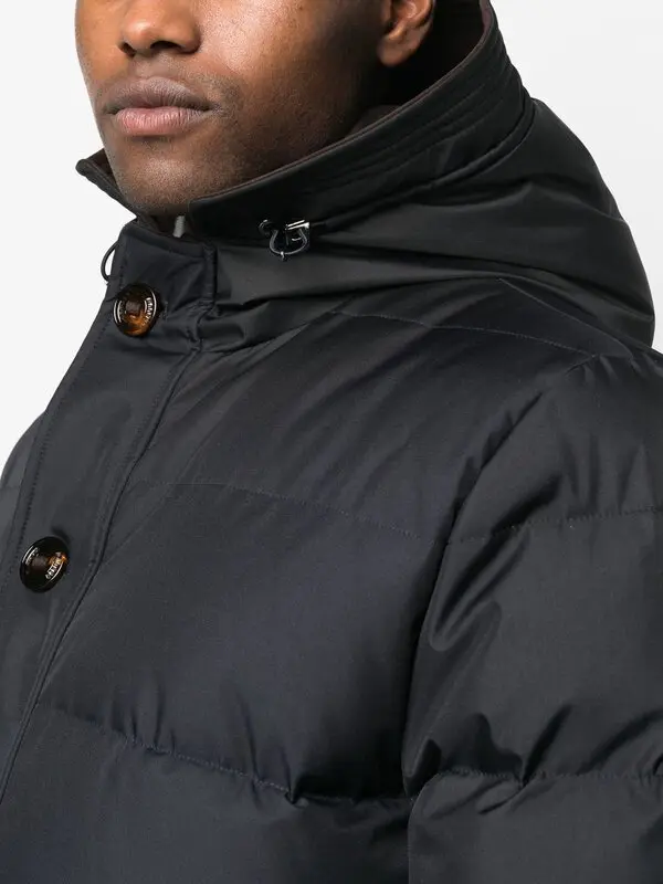 MOORER Drawstring Hood Padded Coat