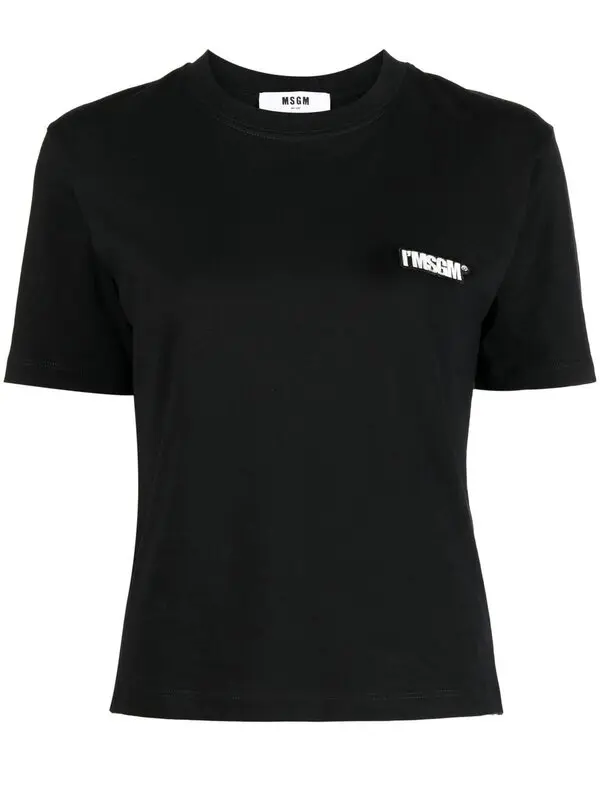 MSGM Logo-patch T-shirt - Black