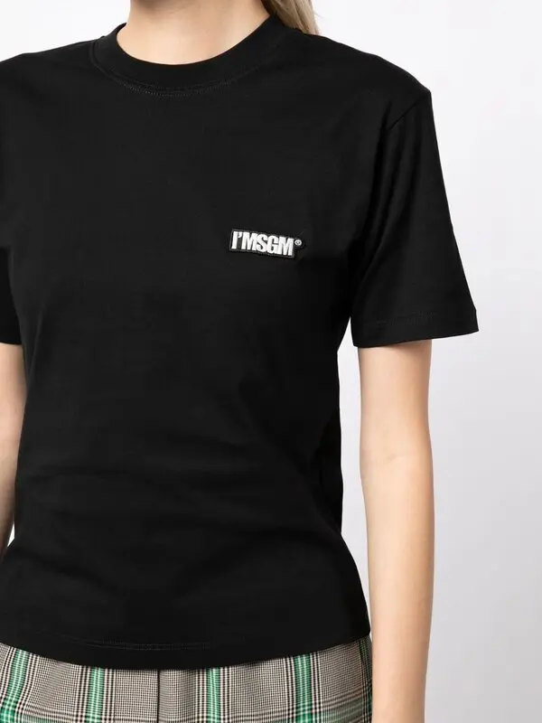 MSGM Logo-patch T-shirt - Black