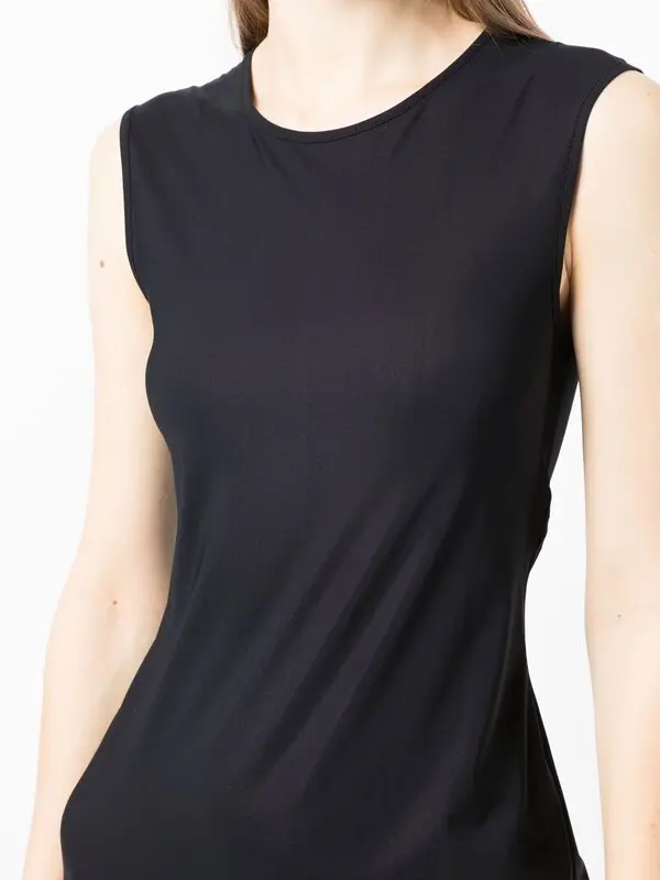 JIL SANDER Round Neck Sleeveless Maxi Dress - Black