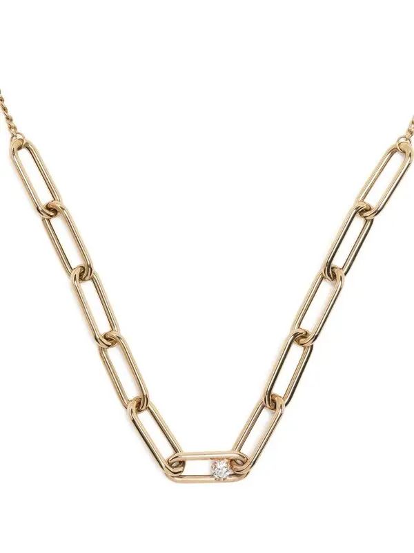 Zoe Chicco 14kt Yellow Diamond Chain Necklace - Gold