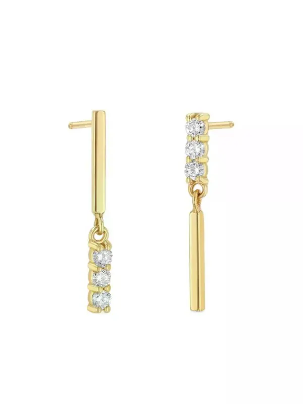 Zoe Chicco 14k Yellow Diamond Drop Earrings - Gold