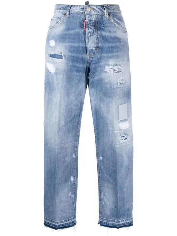 Dsquared2 Straight-leg Distressed Jeans