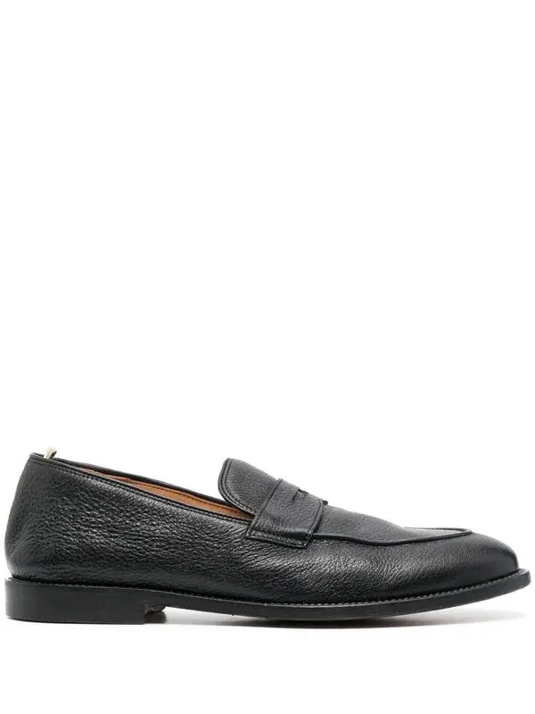 Officine Creative Opera Leather Penny Loafers - Black
