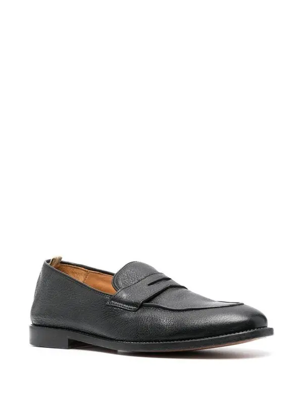 Officine Creative Opera Leather Penny Loafers - Black