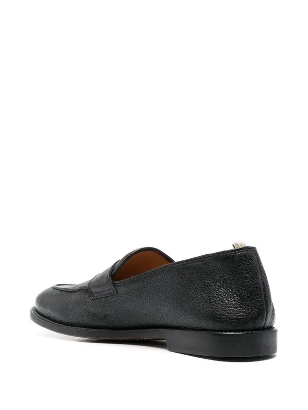 Officine Creative Opera Leather Penny Loafers - Black