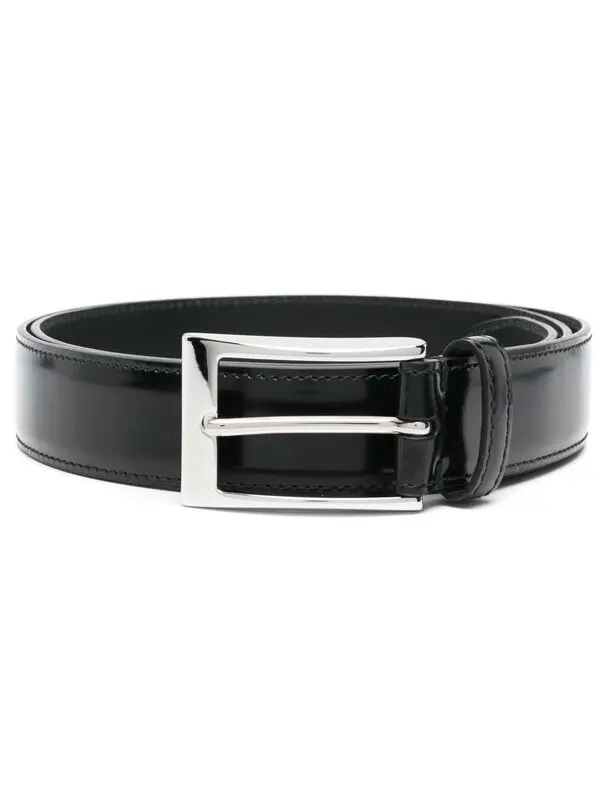 Brunello Cucinelli Bucke-fastened Leather Belt - Black