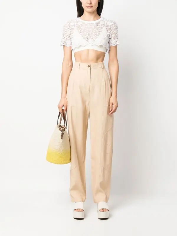 Alberta Ferretti High-waisted Tailored Trousers