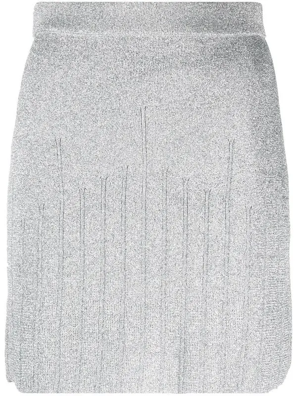 Alberta Ferretti Metallic-effect Mini Skirt