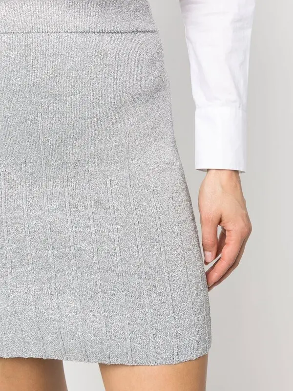 Alberta Ferretti Metallic-effect Mini Skirt