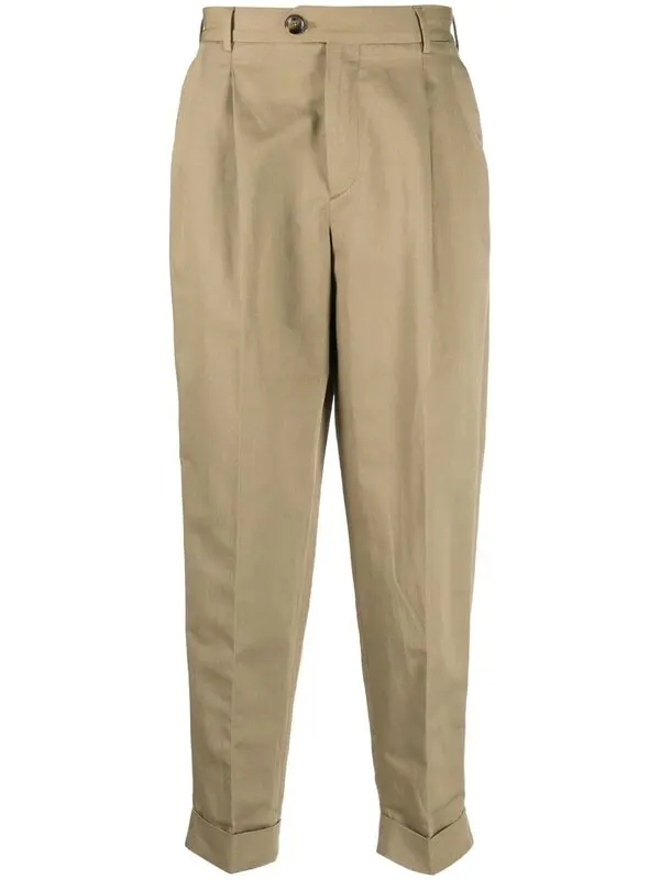 PT TORINO Pleat-detail Chino Trousers