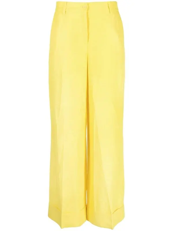 P.a.r.o.s.h Pressed-crease Straight-leg Trousers - Yellow