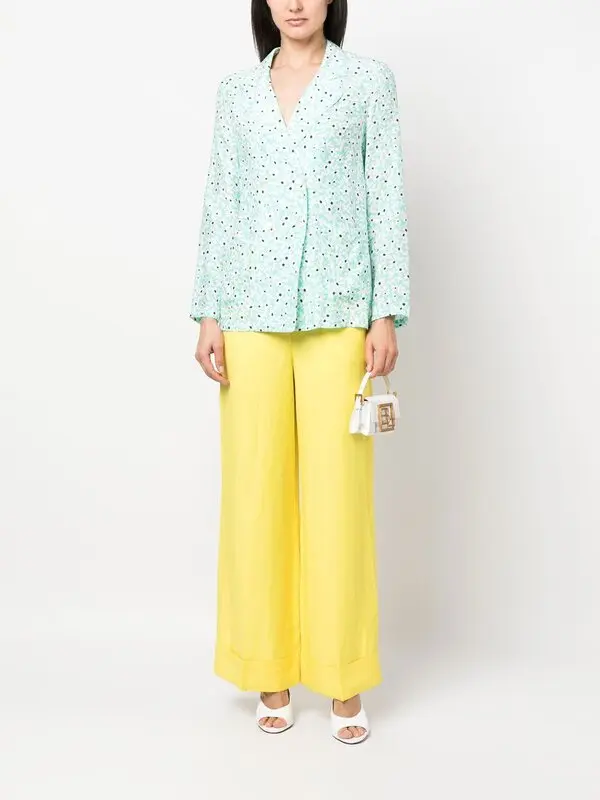P.a.r.o.s.h Pressed-crease Straight-leg Trousers - Yellow