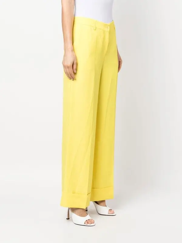 P.a.r.o.s.h Pressed-crease Straight-leg Trousers - Yellow