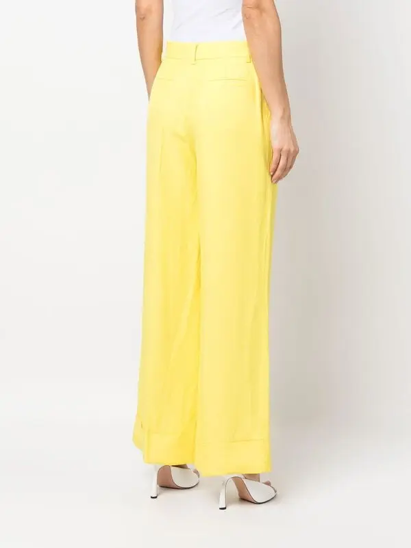 P.a.r.o.s.h Pressed-crease Straight-leg Trousers - Yellow