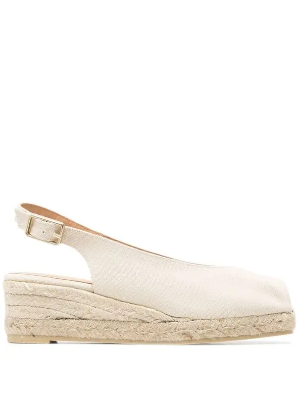 CastaÑer Peep-toe Espadrille Wedges 55mm