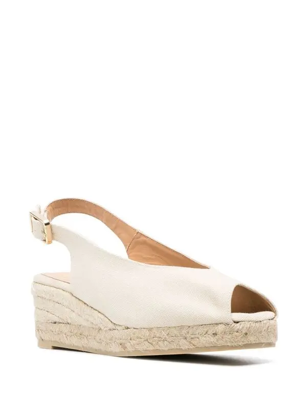 CastaÑer Peep-toe Espadrille Wedges 55mm
