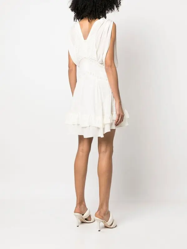 IRO PARIS Sleeveless Ruffle Hem Short Dress