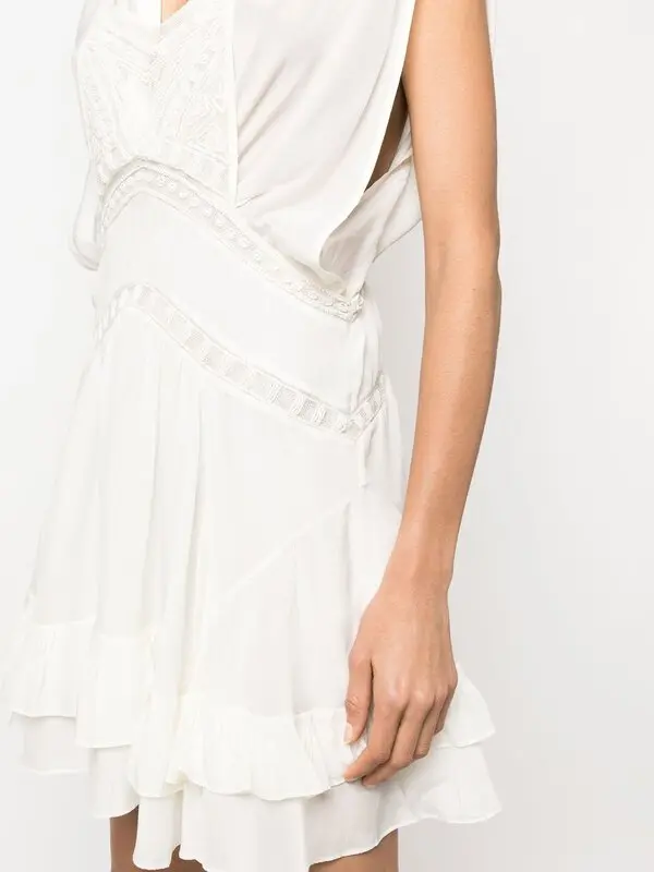IRO PARIS Sleeveless Ruffle Hem Short Dress