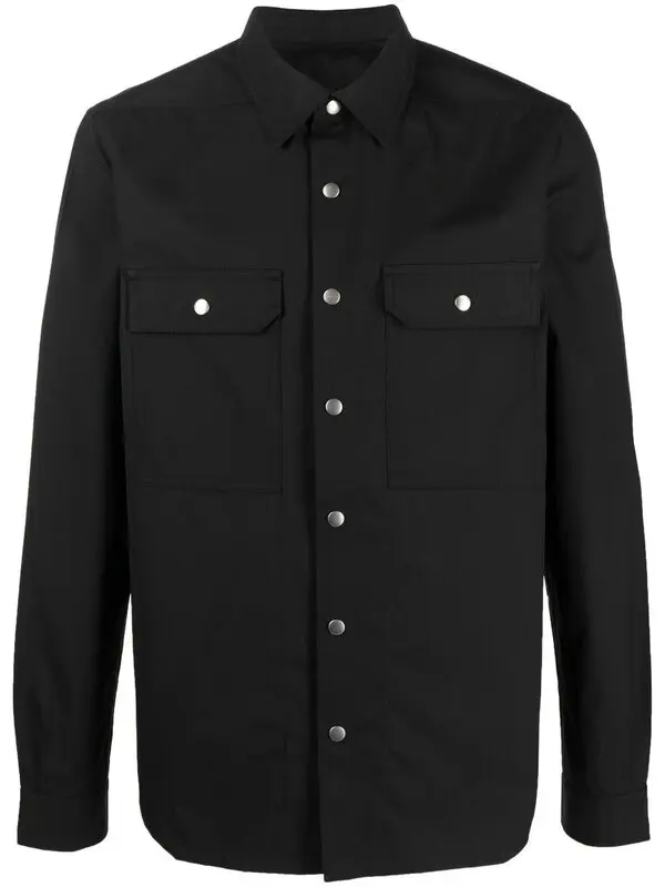Rick Owens Long-sleeved Cotton Shirt Jacket