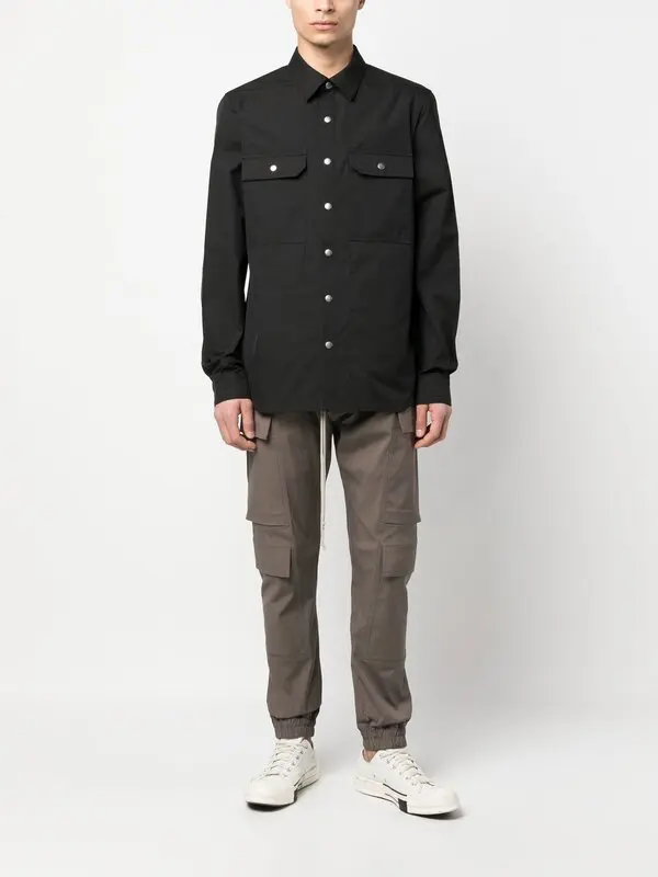 Rick Owens Long-sleeved Cotton Shirt Jacket