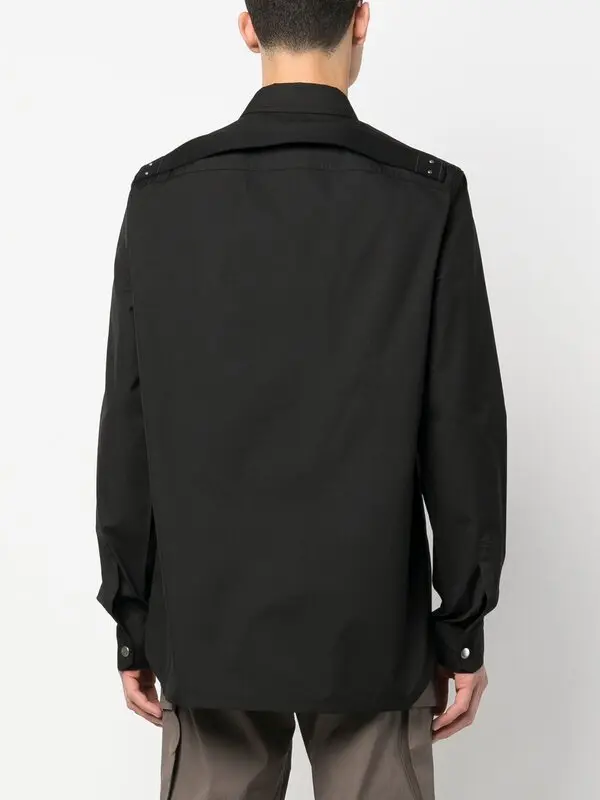 Rick Owens Long-sleeved Cotton Shirt Jacket