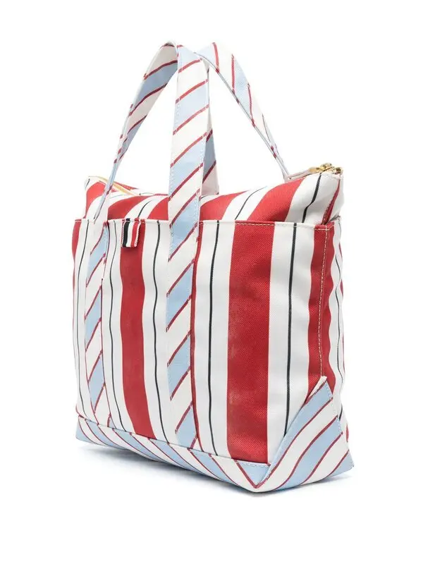 Thom Browne Stripe-pattern Tote Bag - Red