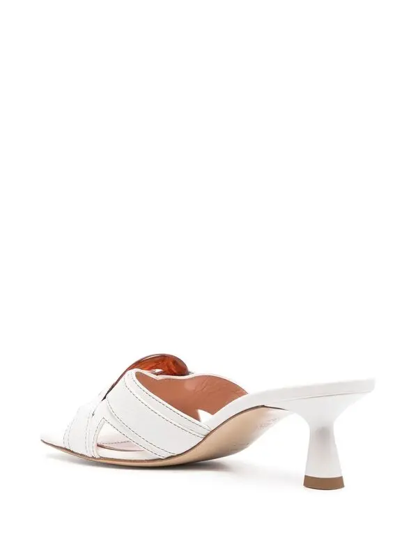 Alberta Ferretti Resin-aliqué Heeled Mules