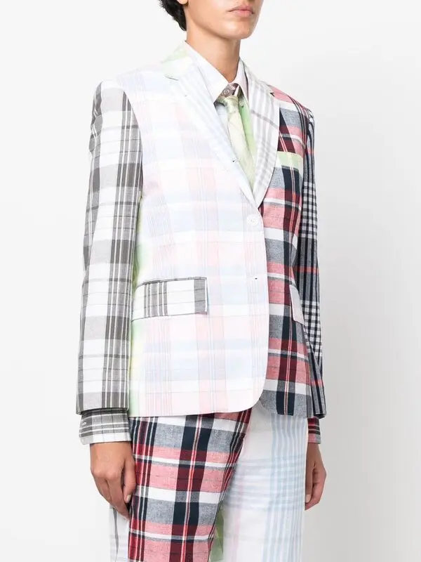 Thom Browne Check-pattern Cotton Blazer