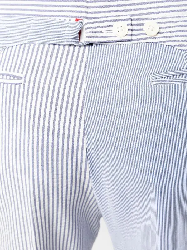Thom Browne Cropped Seersucker Trousers