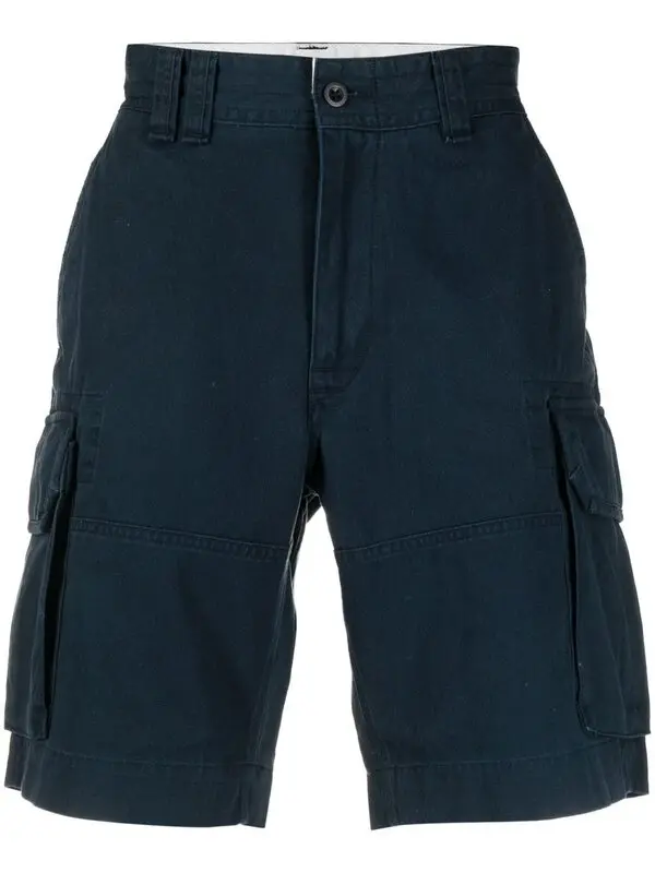 Polo Ralph Lauren Logo-patch Cotton Cargo Shorts - Blue