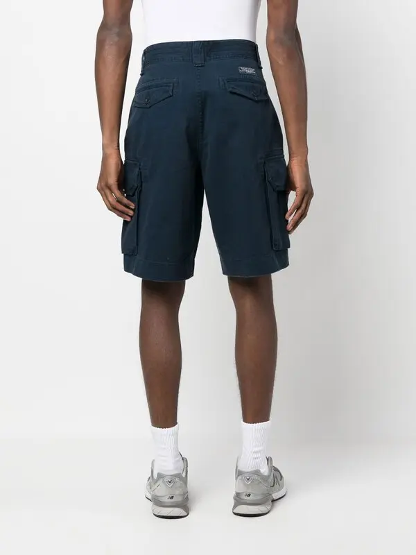 Polo Ralph Lauren Logo-patch Cotton Cargo Shorts - Blue