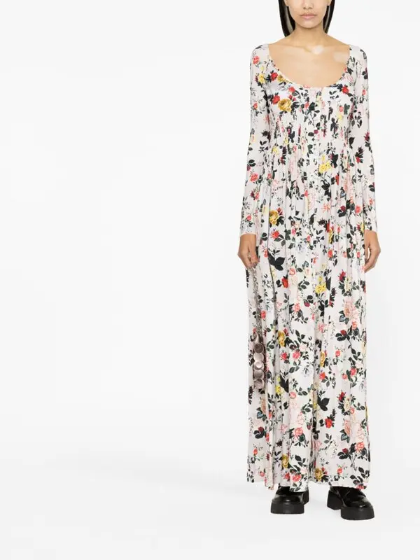 Rabanne Rose-print Maxi Dress