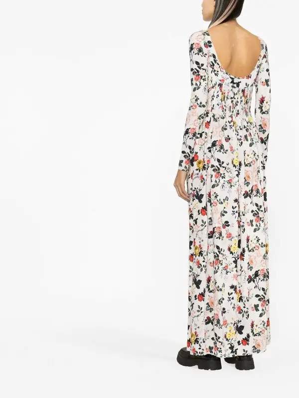 Rabanne Rose-print Maxi Dress
