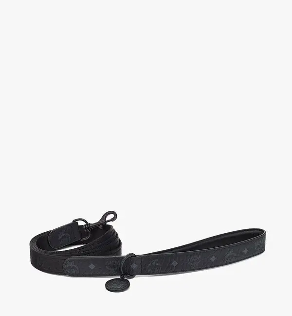 Mcm Pet Leash In Visetos - Black