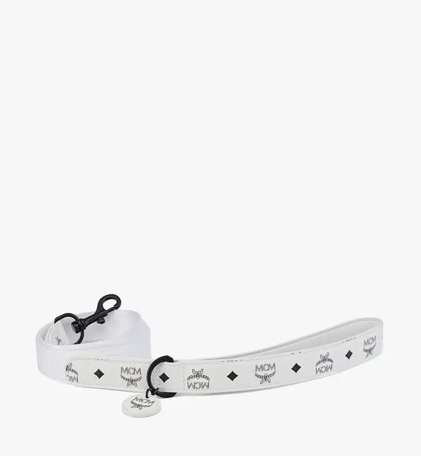 Mcm Pet Leash In Visetos - White