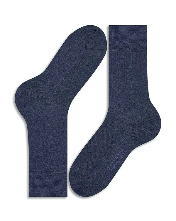 Falke Sensitive London Cotton-blend Socks - Navy Melange