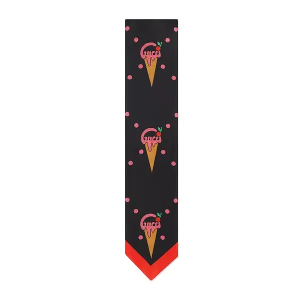 Gucci Ice Cream Print Neck Bow